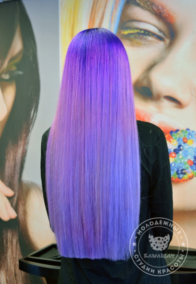 Цветные окрашивания волос Антоцианином и Crazy Color от 1500 руб. в ...
